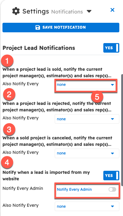 How do Notification settings work? – Projul Knowledge Base