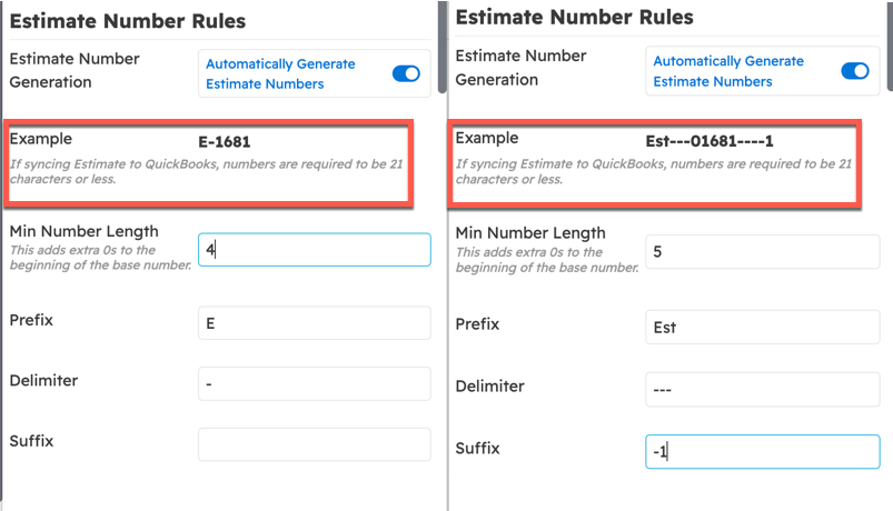 How Do Estimate Settings Work? – Projul Knowledge Base