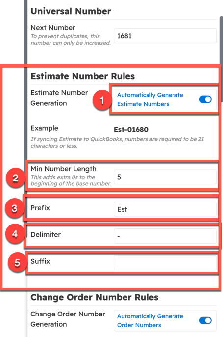 How Do Estimate Settings Work? – Projul Knowledge Base
