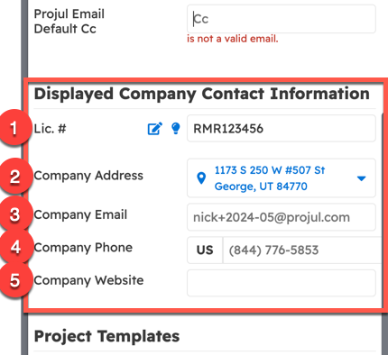 How Do Project Settings Work? – Projul Knowledge Base