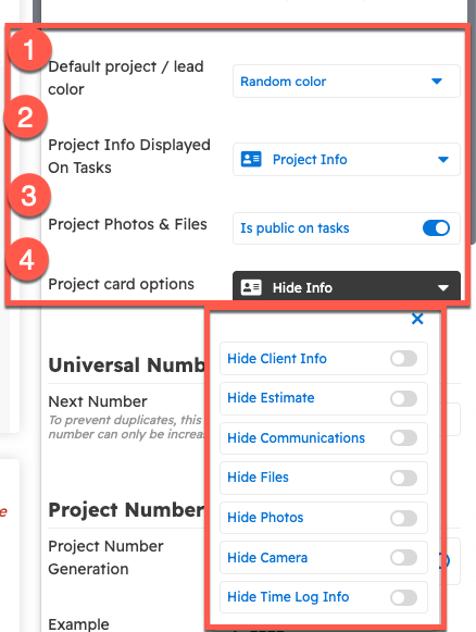How Do Project Settings Work? – Projul Knowledge Base