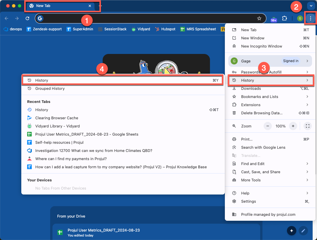 How to clear a browser cache – Projul Knowledge Base