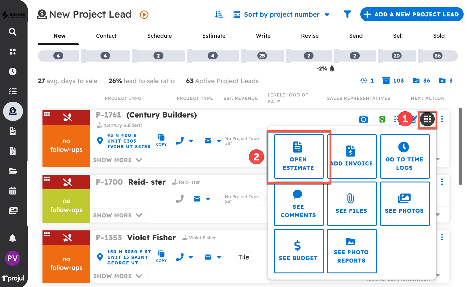 How do I create a new Estimate in Projul? – Projul Knowledge Base
