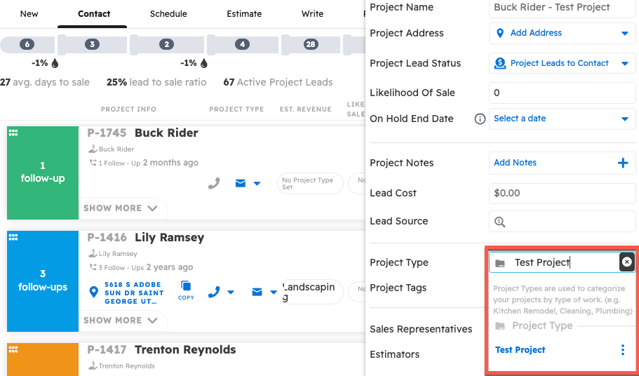 Can I add a custom project type? – Projul Knowledge Base