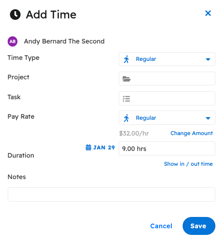 How to add or edit a time log as an admin – Projul Knowledge Base