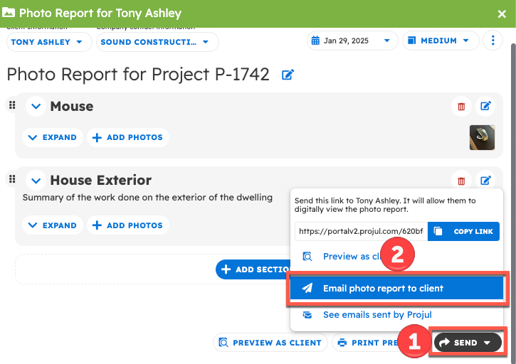 How do I Create a Photo Report in Projul? – Projul Knowledge Base