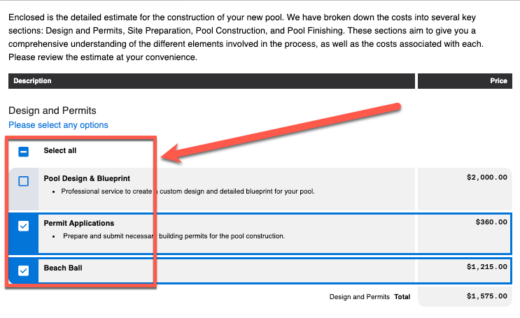 What is the selections feature and how does it work? – Projul Knowledge Base