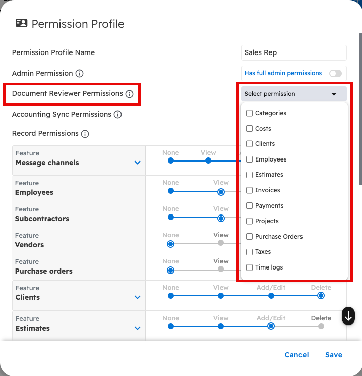 Employee Permissions: A Complete Breakdown – Projul Knowledge Base