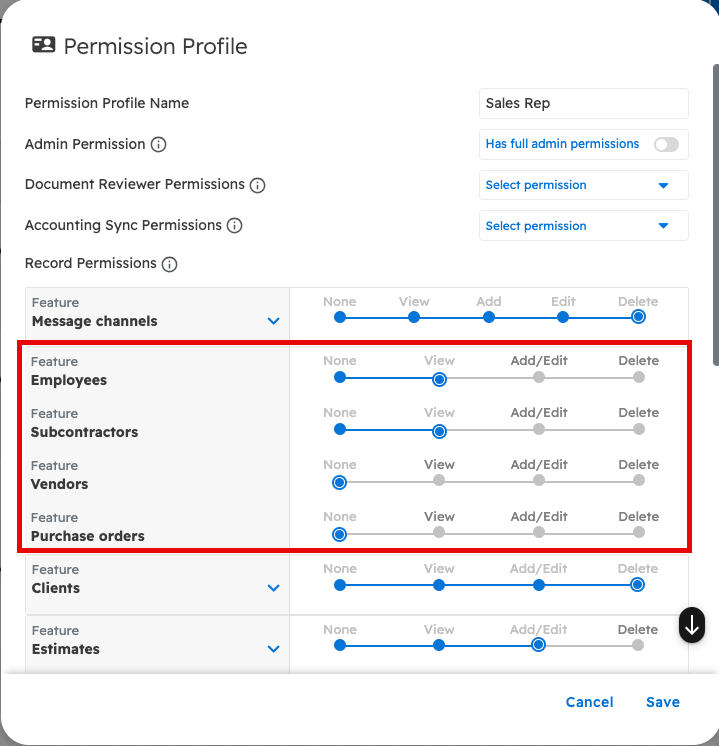 Employee Permissions: A Complete Breakdown – Projul Knowledge Base