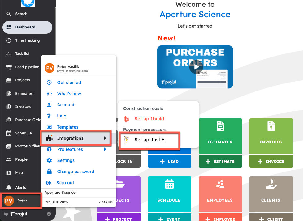 How can I set up payment processing through JustiFi? – Projul Knowledge Base