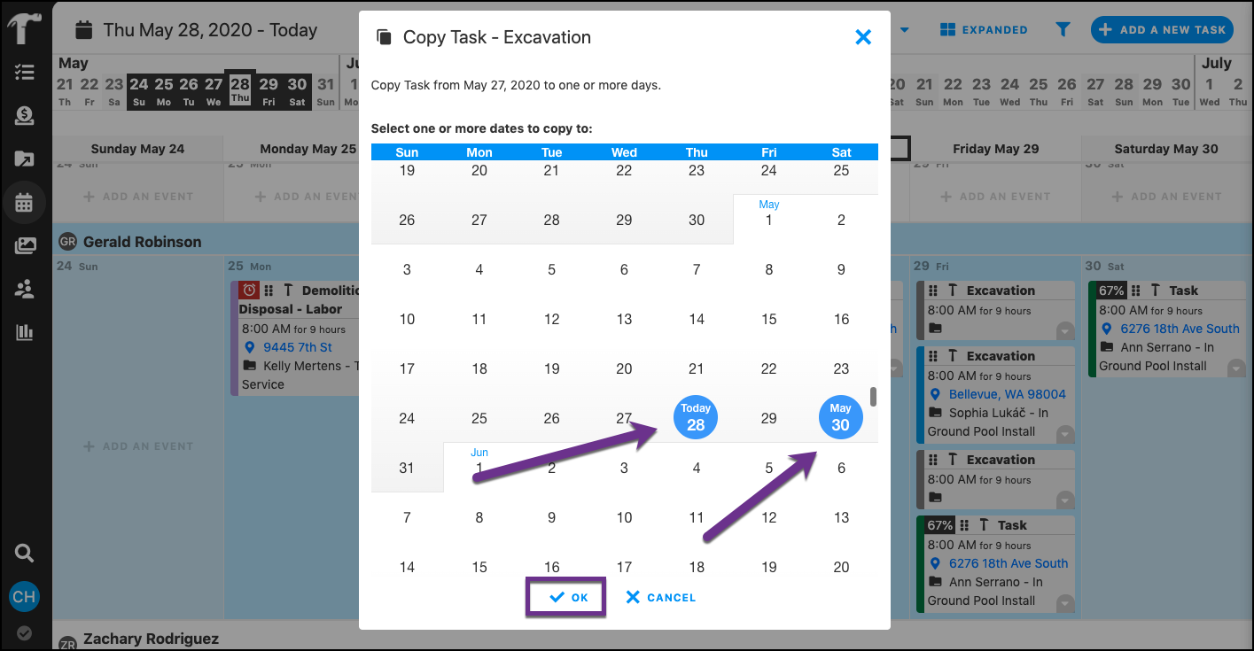 How do I copy a task? – Projul Knowledge Base