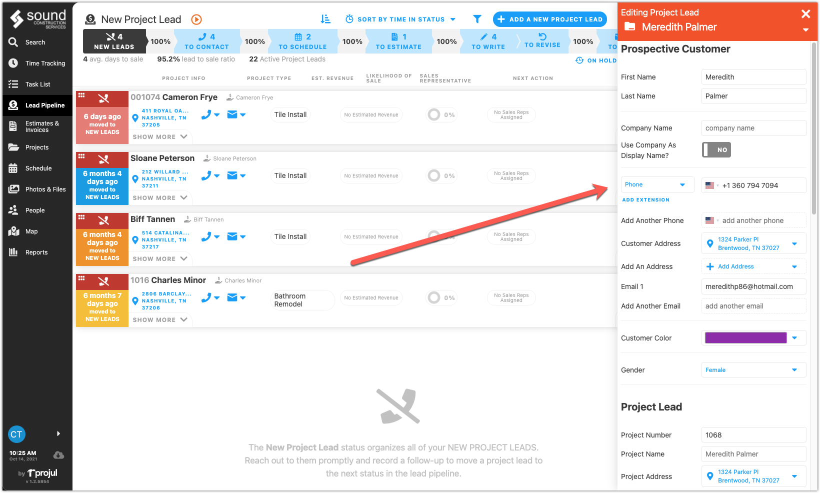 How do I create a new project lead? – Projul Knowledge Base