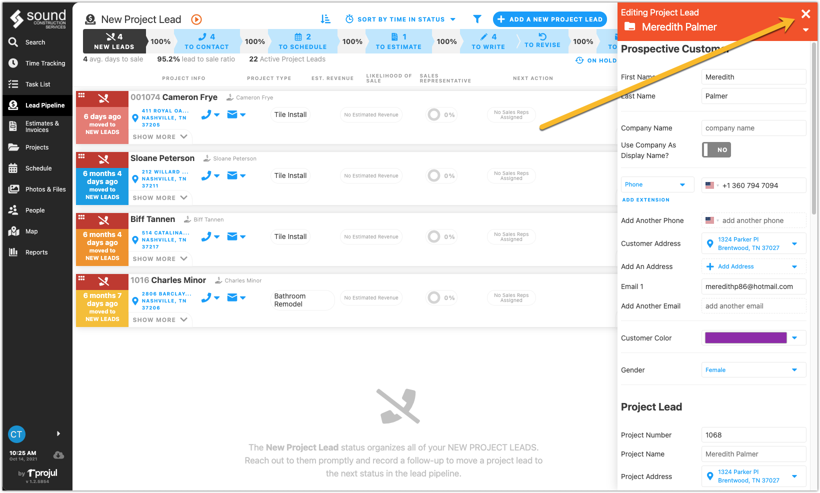 How do I create a new project lead? – Projul Knowledge Base