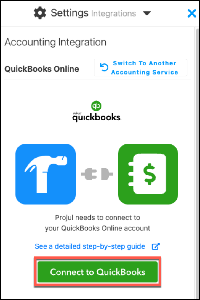 QuickBooks Online Integration & Settings Explanation – Projul Knowledge ...